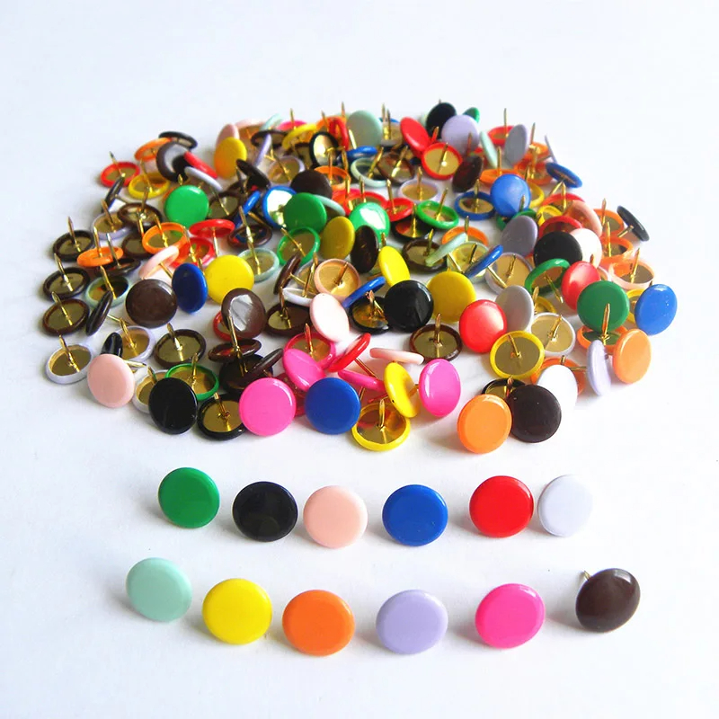 [Launch New] 13 Colors 100pcs Home Office Colorful Drawing Pins Pushpin ...