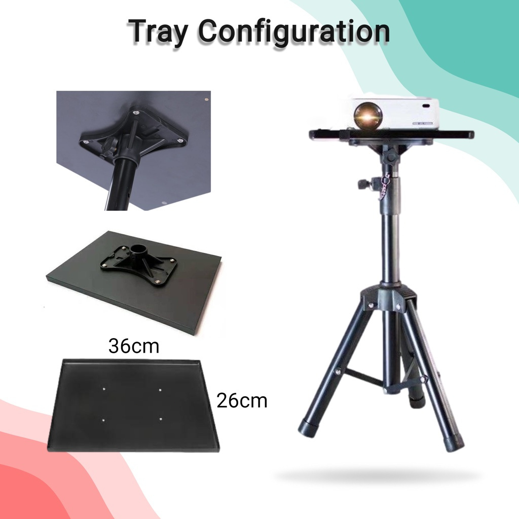 Portable Projector Stand Adjustable mini projector for laptop Foldable ...