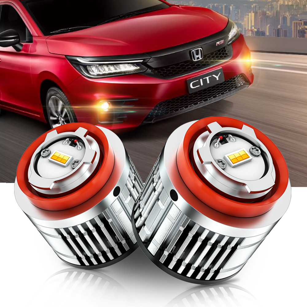 TUFFOO 1Pair Dual Color L1B LED Fog Light Bulb 14000LM For HONDA City/City Gn2/City Hb RS Year ...