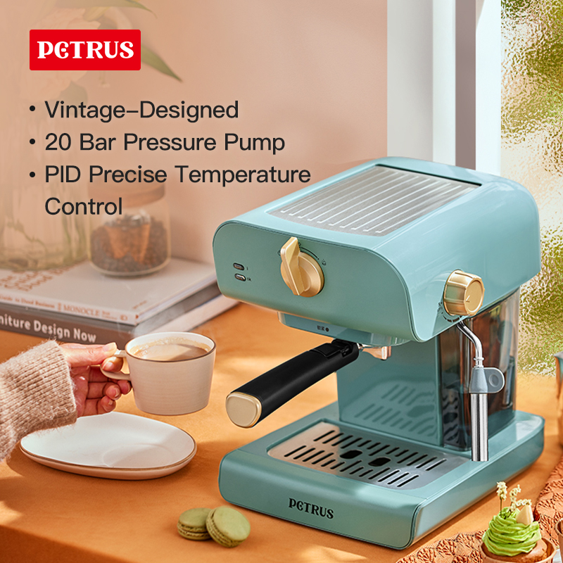 Petrus Coffee Machine 20 Bar Espresso Coffee Maker Retro Style With ...