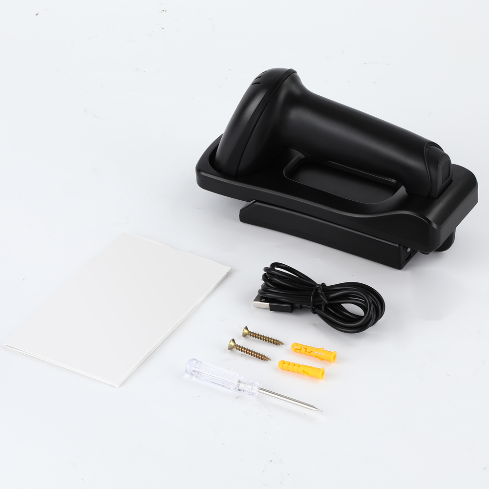 2D Barcode Scanner Bluetooth Cradle Wall Mountable 2.4G Wireless 1D QR ...