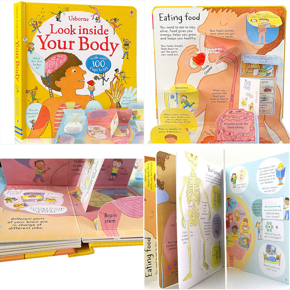 Usborne Look Inside Your Body Children English Cardboard Picture Book ...