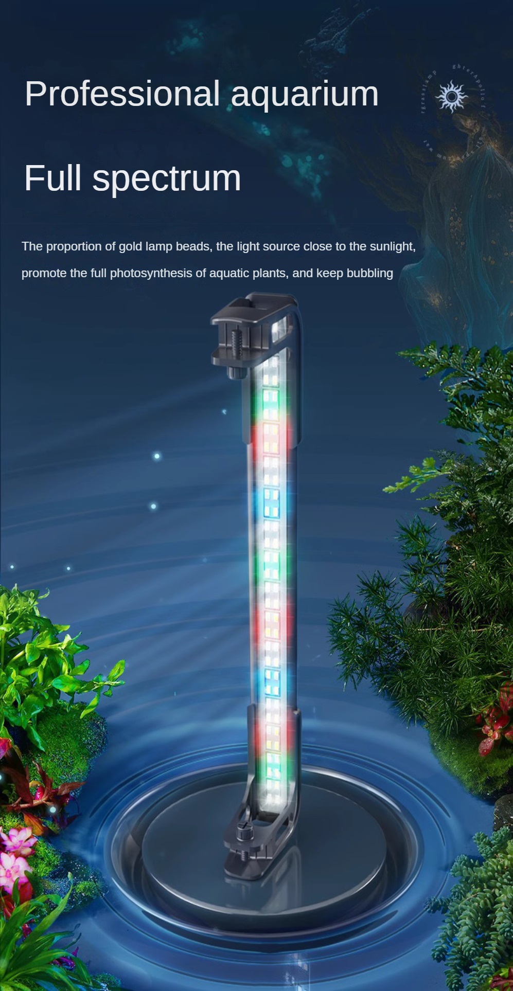 Full Spectrum Water Grass Light led Waterproof Bracket Lighting Algae ...