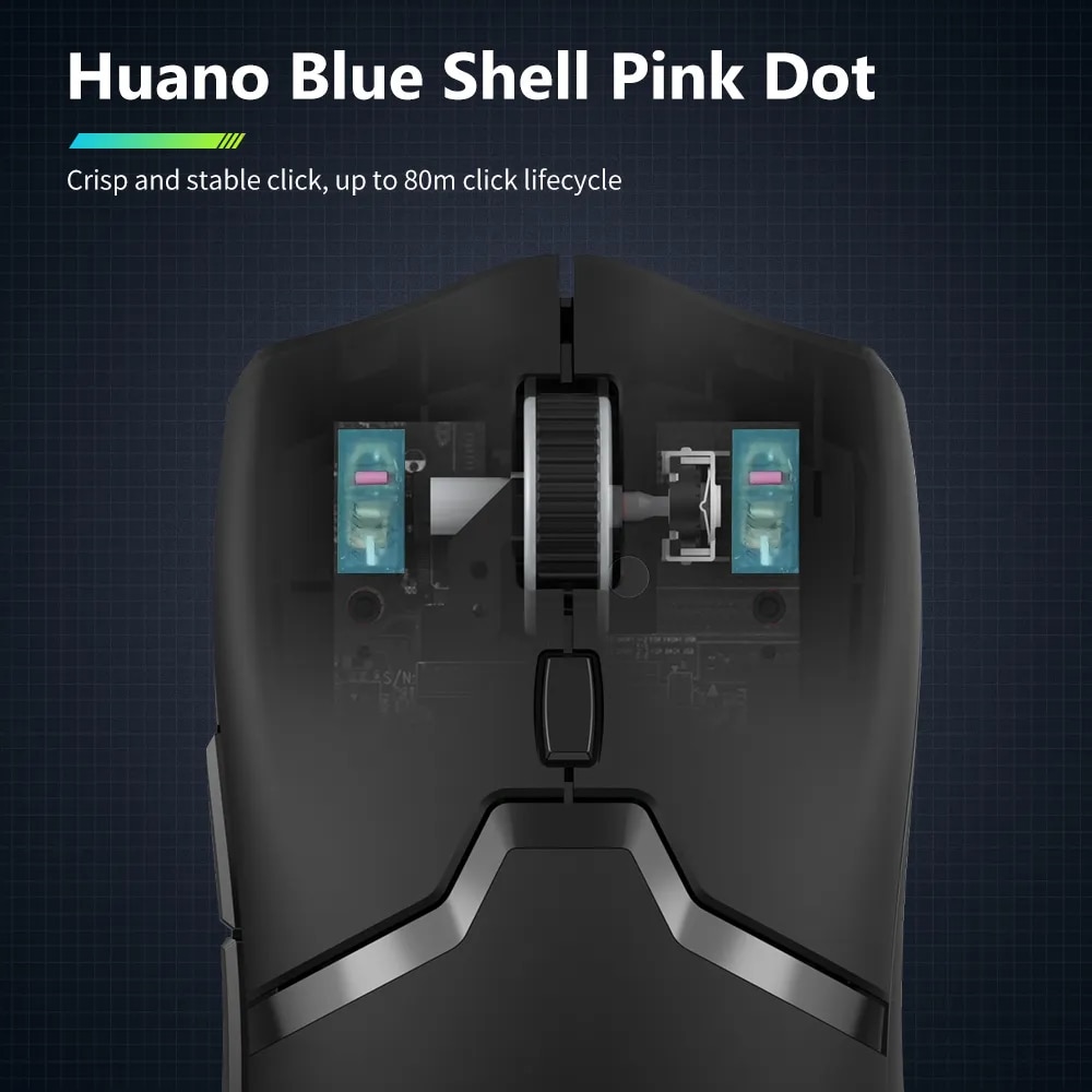 Delux M800 PRO PAW3395/M820 Wireless Gaming Mouse Bluetooth Tri-Mode Connection 26000DPI Huano ...