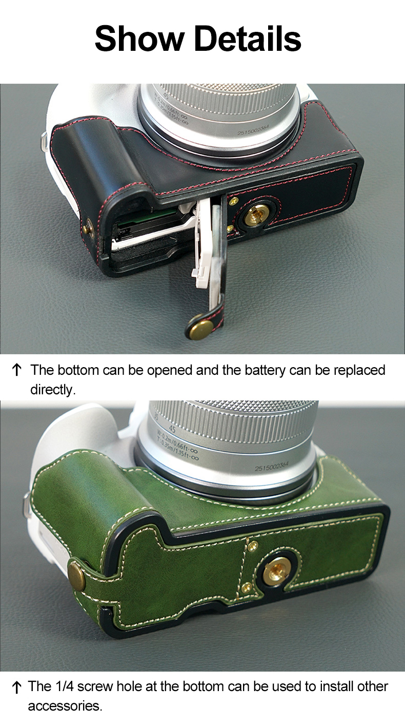 Canon R50 R100 PU Leather Case Leather SLR Canon EOS R5 R6 R7 R10 R6II ...