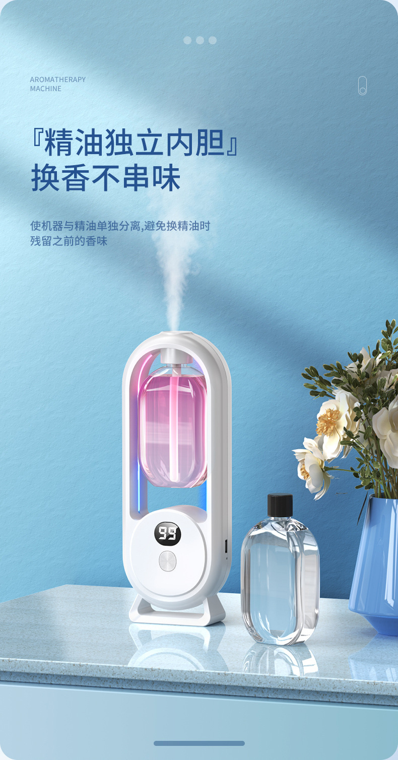 Aroma Diffuser USB Rechargeable Perfume Humidifier Essential Oil ...