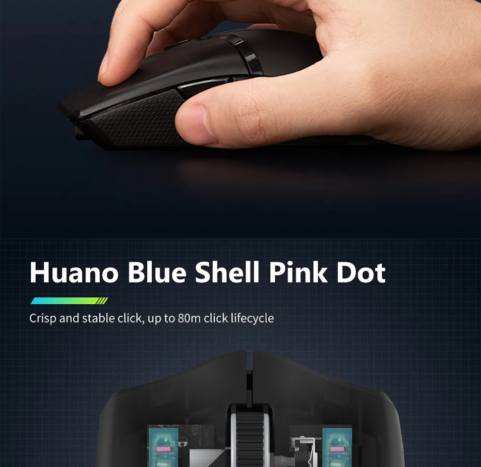 Delux M800 PRO PAW3395/M820 PAW3335 Wireless Gaming Mouse Bluetooth Tri-Mode Connection 26000DPI ...