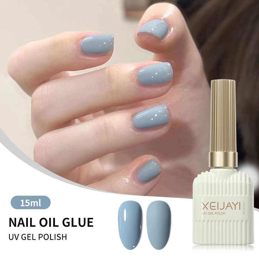 XEIJAYI 9Pcs 15ML Gel Nail Polish Set, Popular Color Gel Varnish Kit, Soak Off UV/LED Gel Polish ...