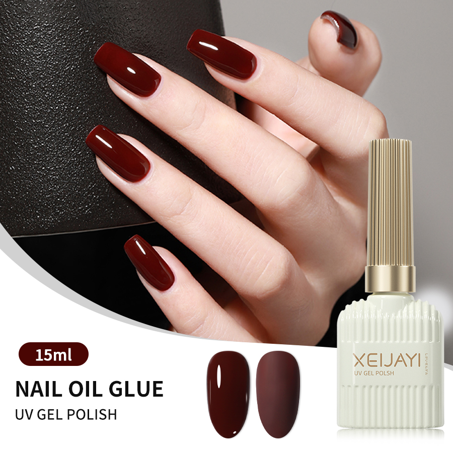 XEIJAYI 9Pcs 15ML Gel Nail Polish Set, Popular Color Gel Varnish Kit, Soak Off UV/LED Gel Polish ...