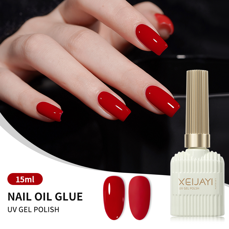 XEIJAYI 9Pcs 15ML Gel Nail Polish Set, Popular Color Gel Varnish Kit, Soak Off UV/LED Gel Polish ...