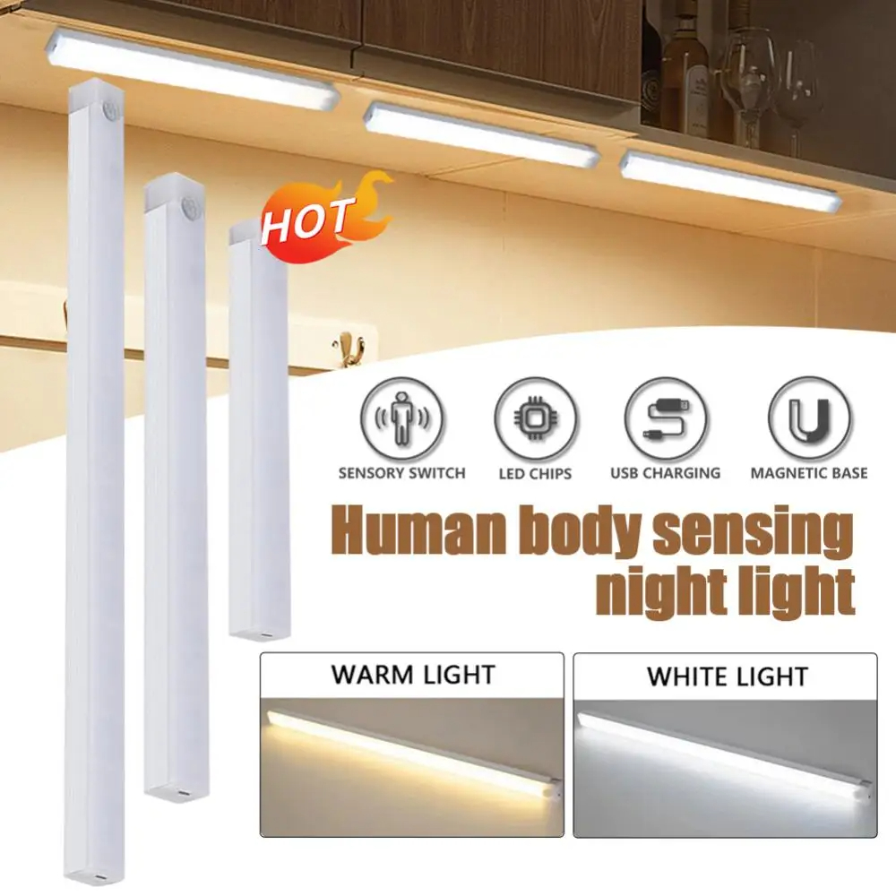 (Local Shipment) Motion Sensor Light LED Strip USB Rechargeable Night ...