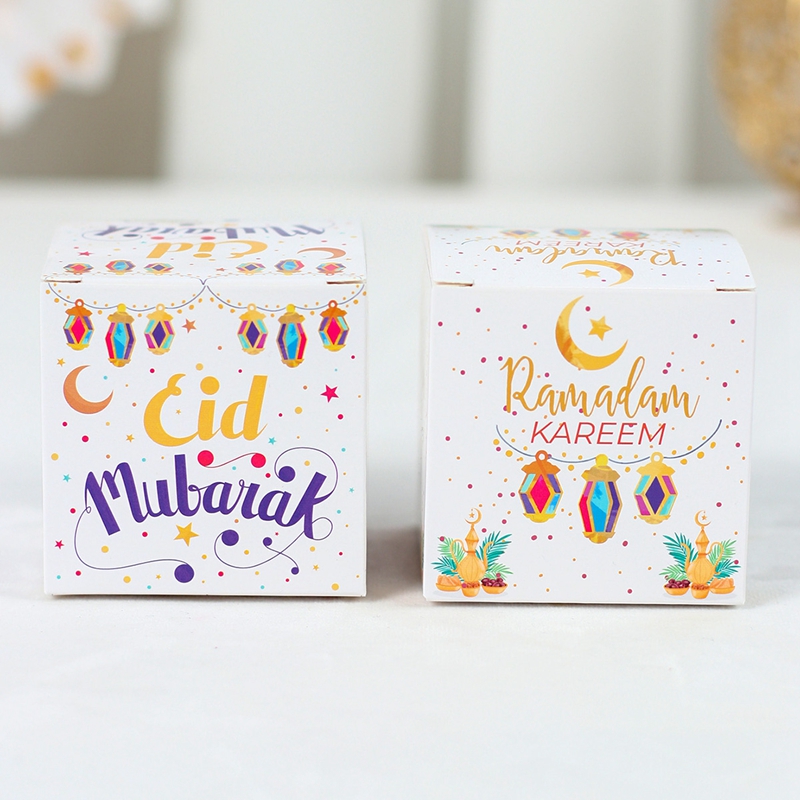 8pcs/set Ramadan Kareem Paper Treat Box Colorful Eid Mubarak Candy Gift ...