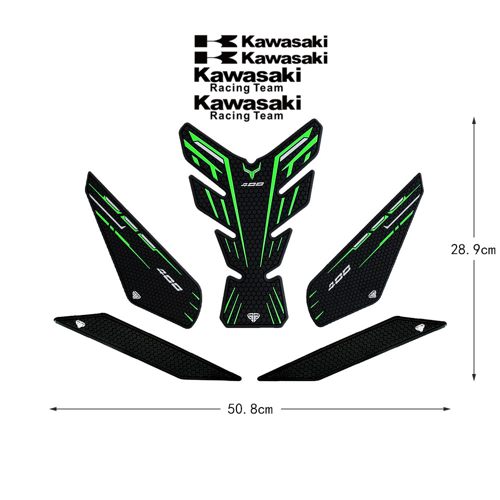 Kawasaki Z400 Tank Pad Protector Sticker Rubber Decal Gas Fuel Knee ...