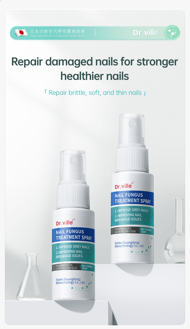 [Dr.ville] 100% Original Nail Fungus Treatment Liquid 25ML Nail Repair ...