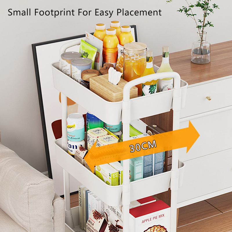 Trolley Rack Storage 3/4 Tier Trolley Kitchen Rack With Wheel Troli ...