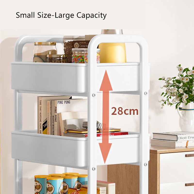 Trolley Rack Storage 3/4 Tier Trolley Kitchen Rack With Wheel Troli ...