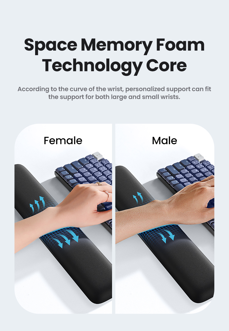 UGREEN Ergonomic Keyboard Mouse Pad Comfortable Memory Foam Mouse Mat ...