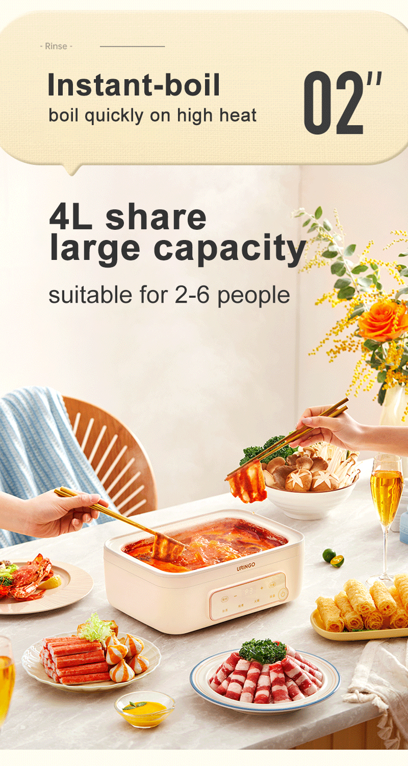 URINGO Electric Steamer Multifunctional Breakfast Cooker Appointment ...