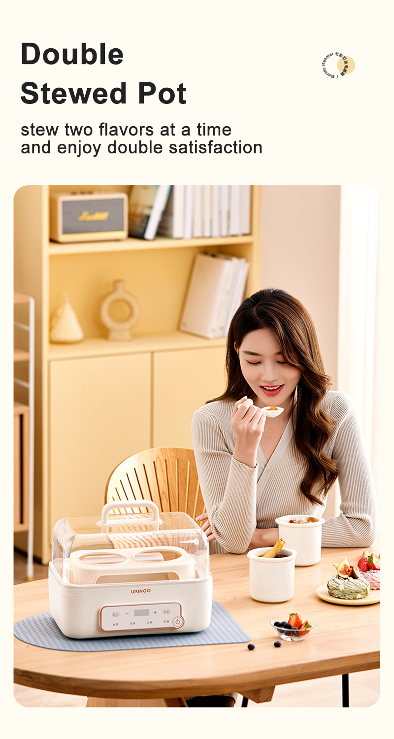URINGO Electric Steamer Multifunctional Breakfast Cooker Appointment ...