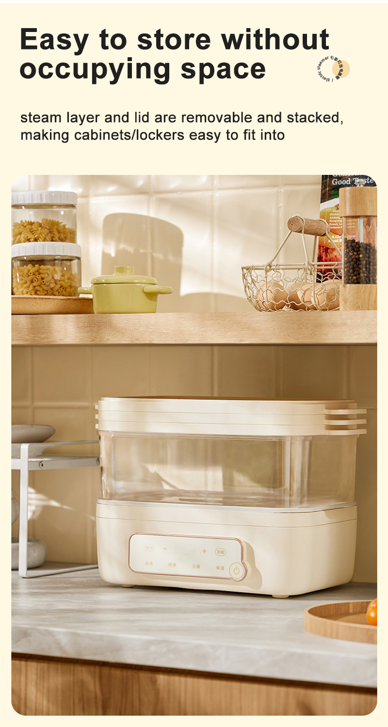 URINGO Electric Steamer Multifunctional Breakfast Cooker Appointment ...