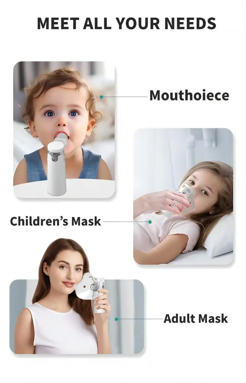 Portable Nebulizer Silent Ultrasound Medical Atomizer Nebuliser ...