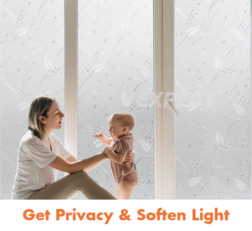 Privacy Window Film Sticker Frosted Glass Window Paper,Total Blackout ...