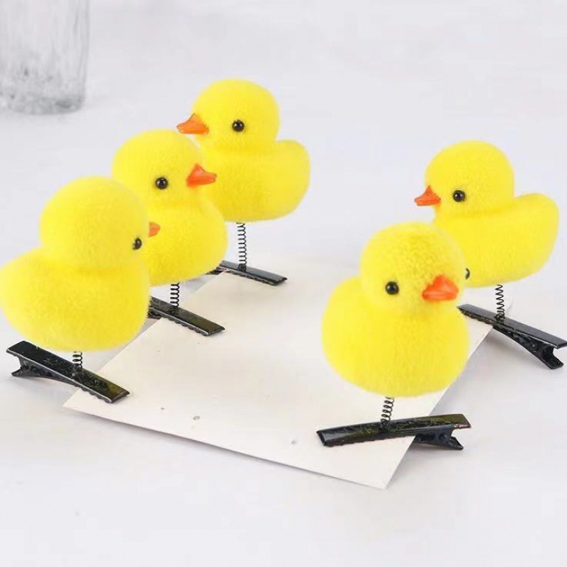 Little Yellow Duck Hair Clip Hairpin Spring Hair Accessories Children ...