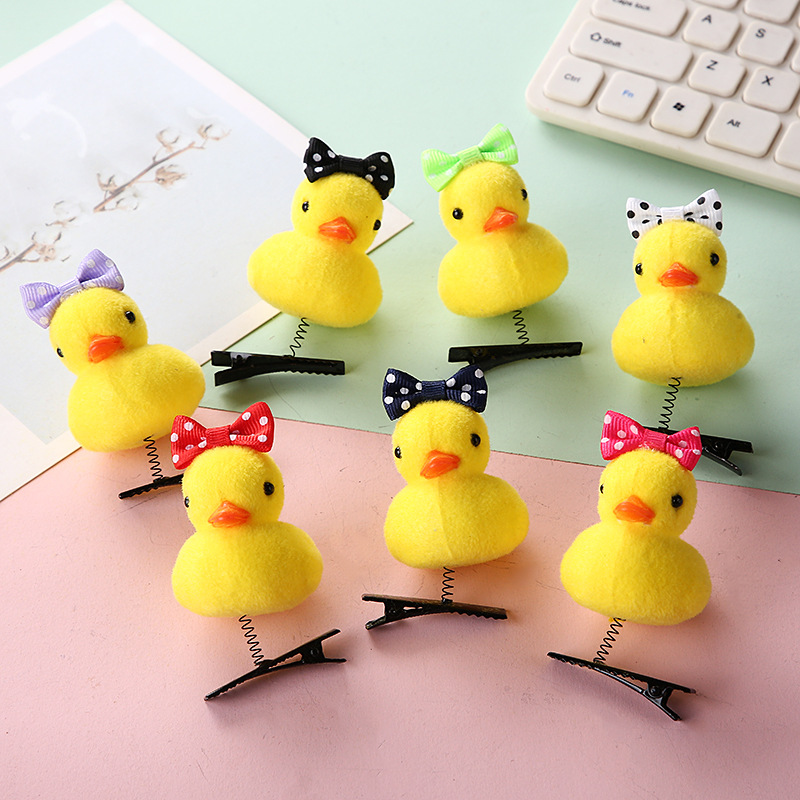 Little Yellow Duck Hair Clip Hairpin Spring Hair Accessories Children ...