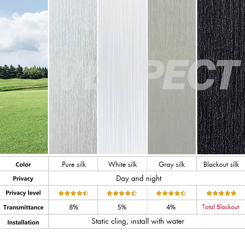 Window Privacy Sticker Film, Silk Textured Glass Window Paper, Total ...