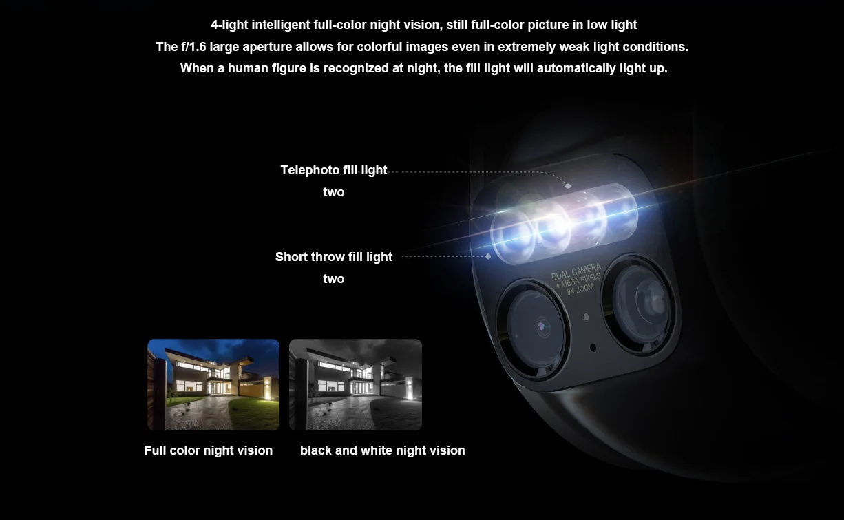 Xiaomi mijia outdoor camera CW700S Security Camera 4 Megapixel 9x zoom Full Color Night Vision ...