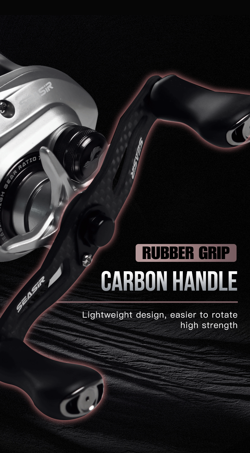 SEASIR Commando Carbon Baitcasting Reel 168g Ultralight BFS Fishing ...