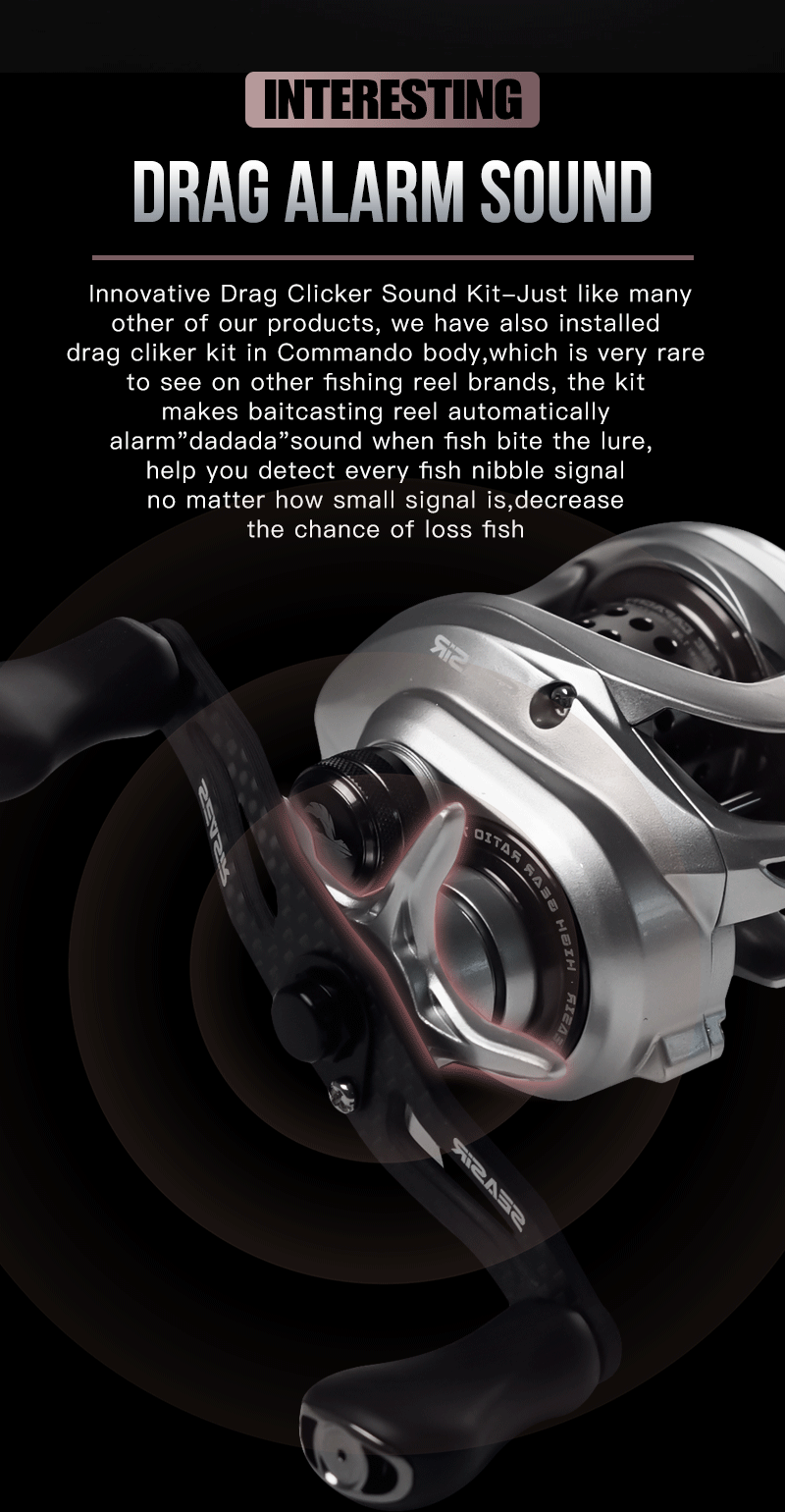 SEASIR Commando Carbon Baitcasting Reel 168g Ultralight BFS Fishing ...