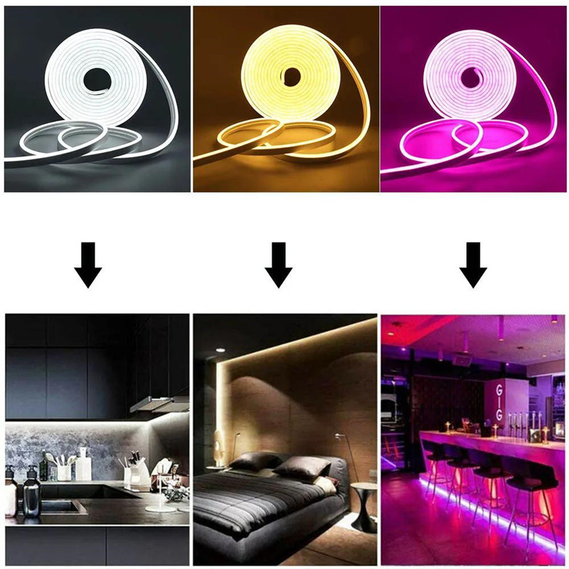 9 Colors Neon Rope Lights 5V USB Touch Dimmable LED Strip Lights ...
