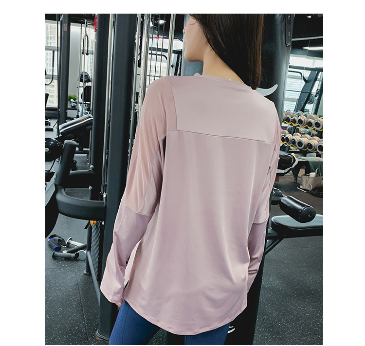 Loose Yoga Clothes For Fitness Sport Shirt Women Blouse O Neck Workout