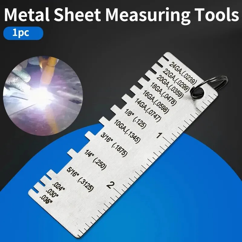 (Ready Stock) 1pcsWeld inspection ruler thickness gauge stainless steel ...