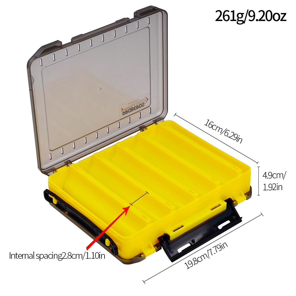 Double Sided Lure Box Compartment Lure Fishing Box Bait Lure Box ...