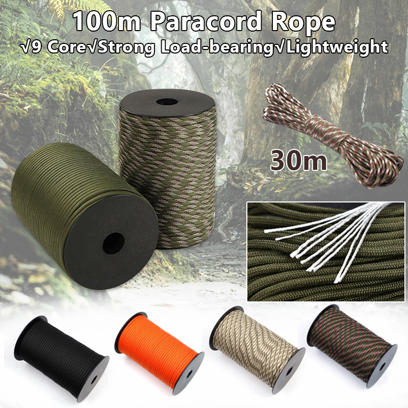 【Local Ship in 24h】Paracord Rope 31/100M 9 Cores 4mm Parachute Rope ...