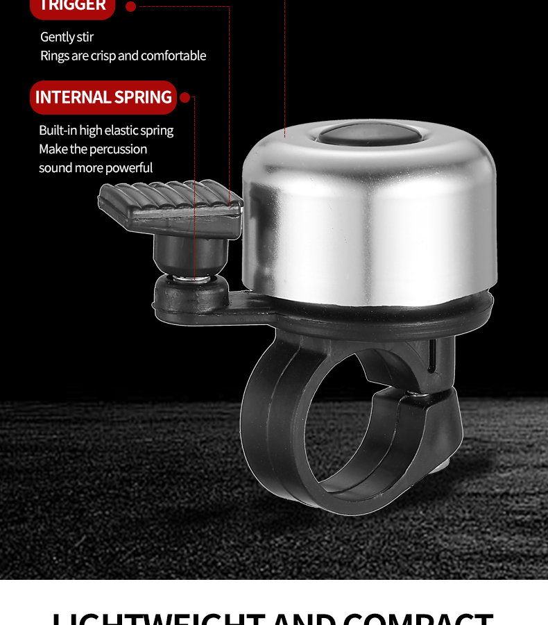 Bike Ring Bell Aluminum Alloy Cycling Safety Warning Alarm Handlebar ...