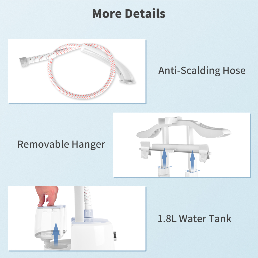 Simplus 2 in 1 Garment Steamer丨2000W丨Ironing Board丨Double Poles丨 ...