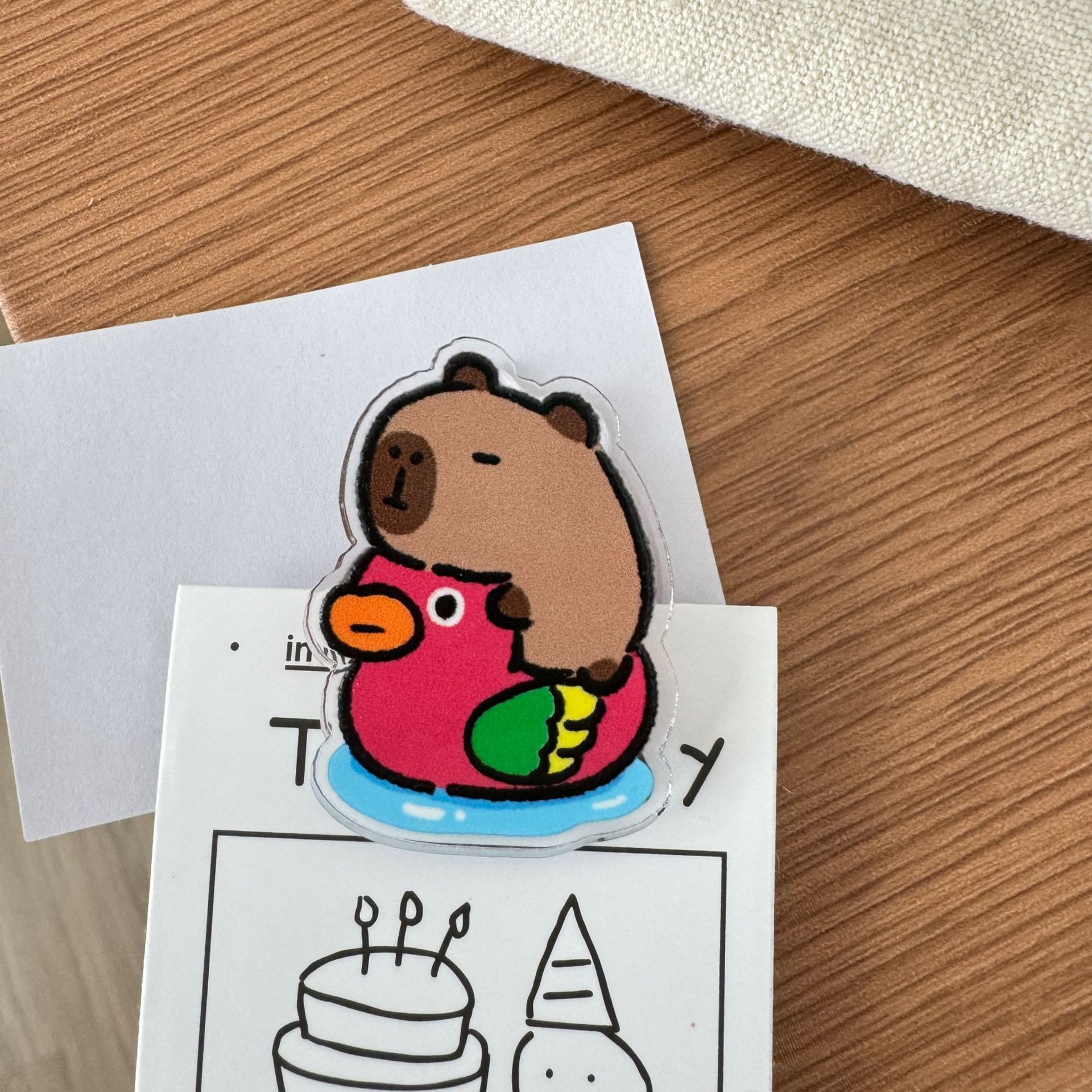 Capybara PP clip Small gifts Children's cartoon stationery notes clip ...