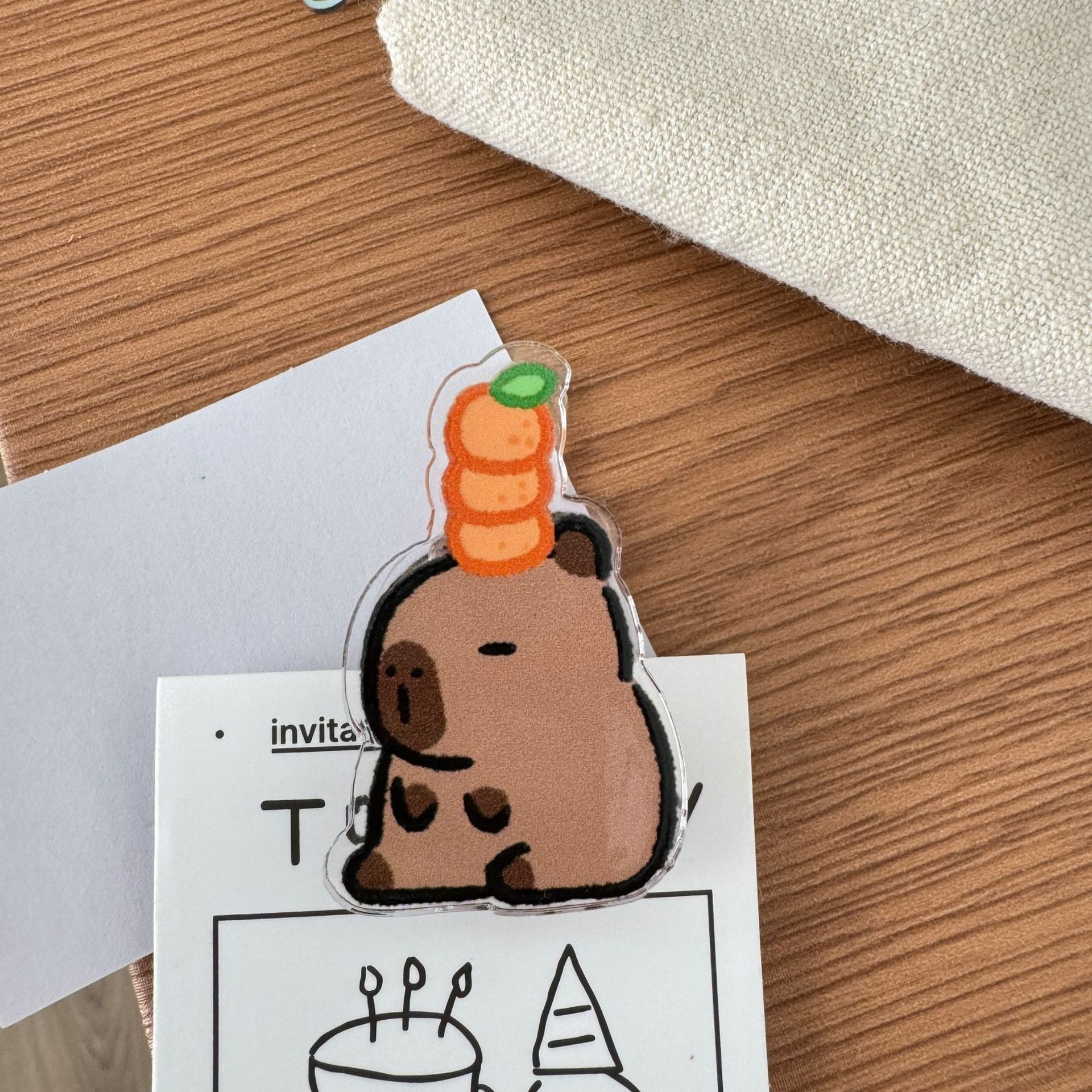 Capybara PP clip Small gifts Children's cartoon stationery notes clip ...