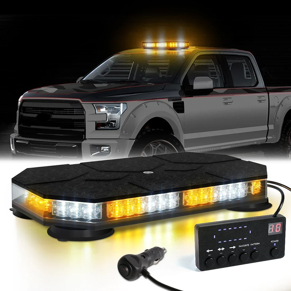 42 LED Car Roof Top Strobe Lights Emergency Warning Safety Beacon ...