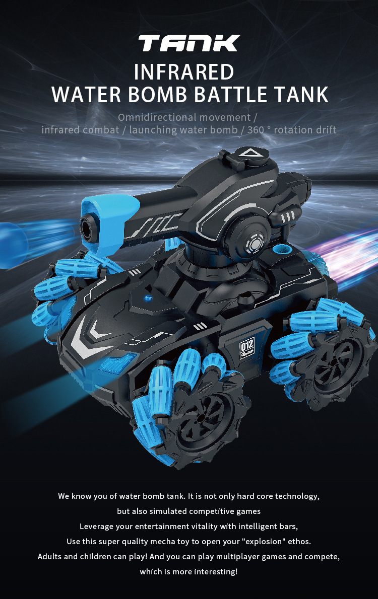 RC Remote Tank Car 4WD Water Bomb Shooting Battle Tank Remote Control ...