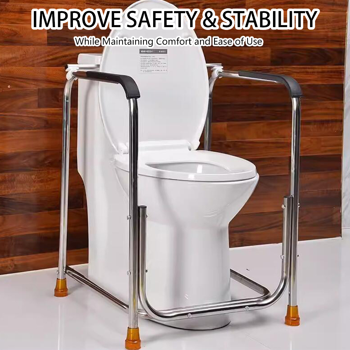 Bathroom Toilet Rails Arms for Elderly Safety Handrail Aid Toilet Rails ...