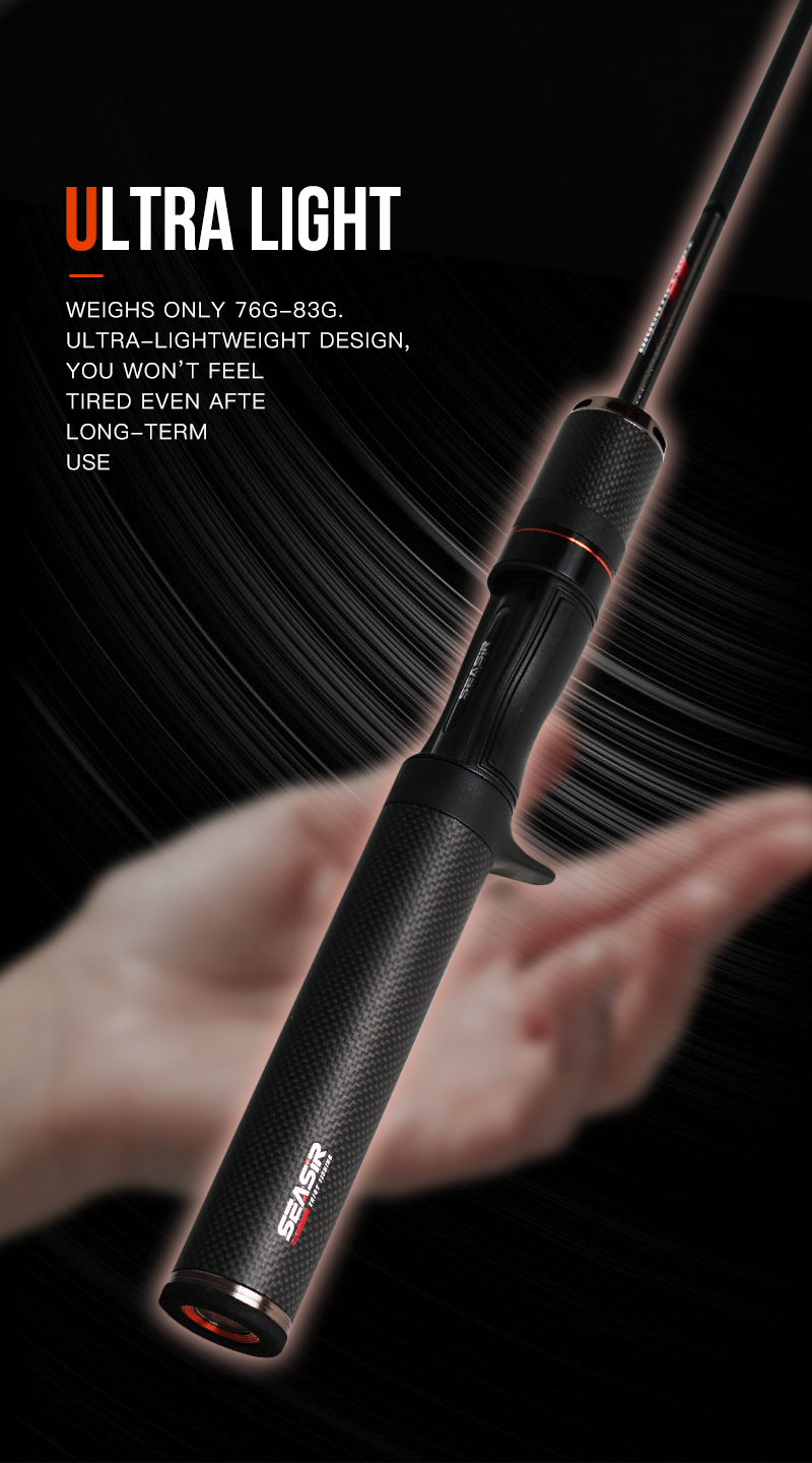 SEASIR Black Arrow Fishing Rod 4.92FT 76G Lure Weight 0.8-10g UL Carbon ...