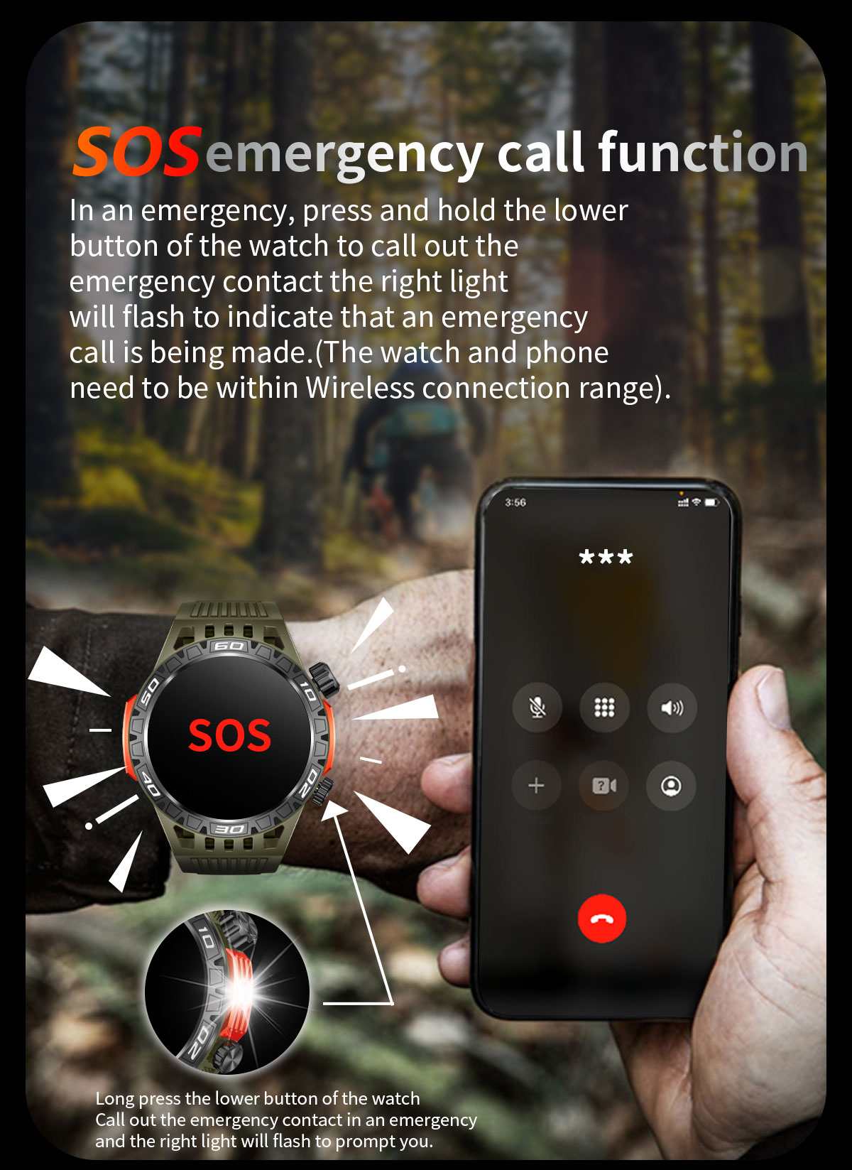 2024 New HT22 Sports Smart Watch Men with LED Lighting Health Tracker ...