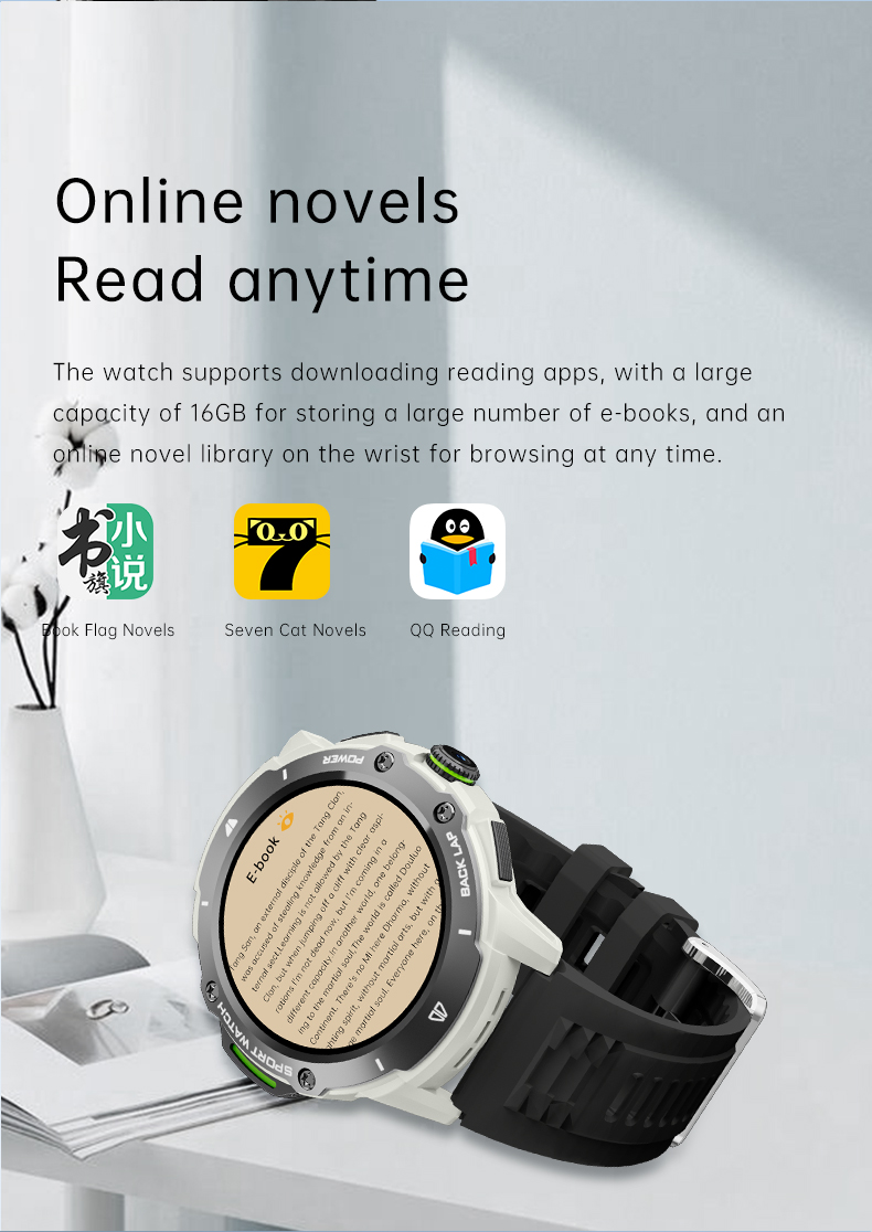 NEW KB08 Smart Watch 4G Network SIM Card 1.43''AMOLED 200W Camera with GPS Wifi Google Play ...