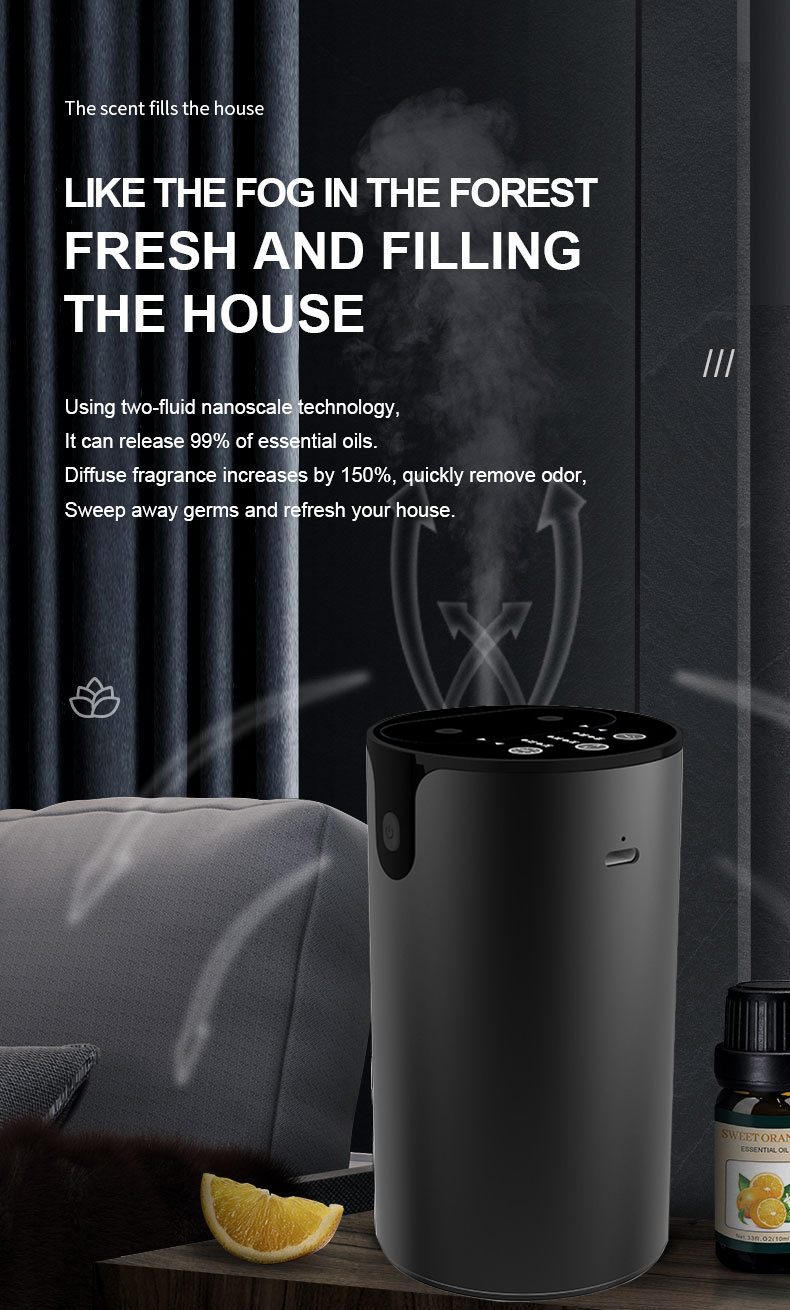 Portable Waterless Essential Oil Nebulizing Diffuser Rechargeable Dual ...