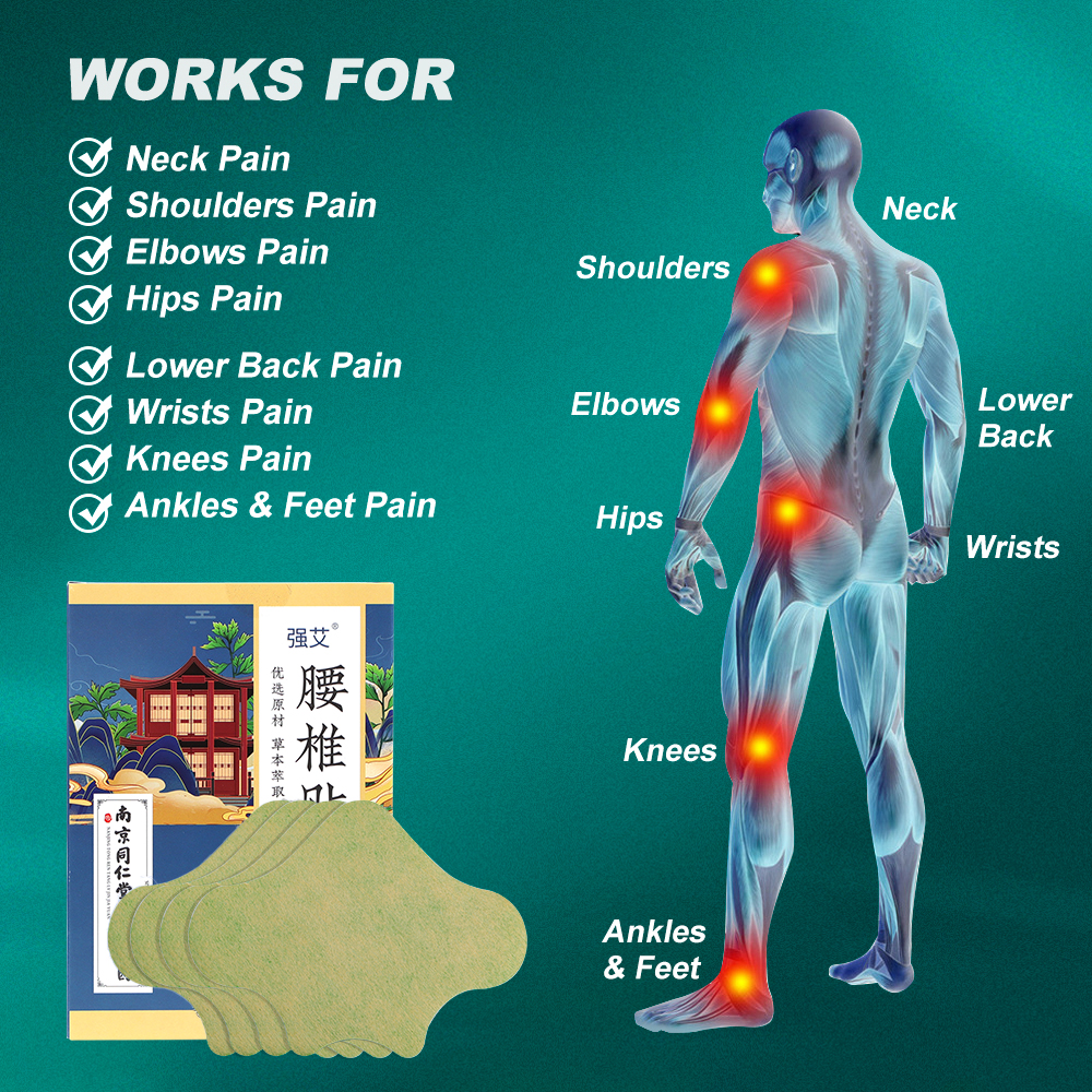 12pcs Knee Patch Lumbar Spine Stickers Neck Shoulder Plaster Chinese ...