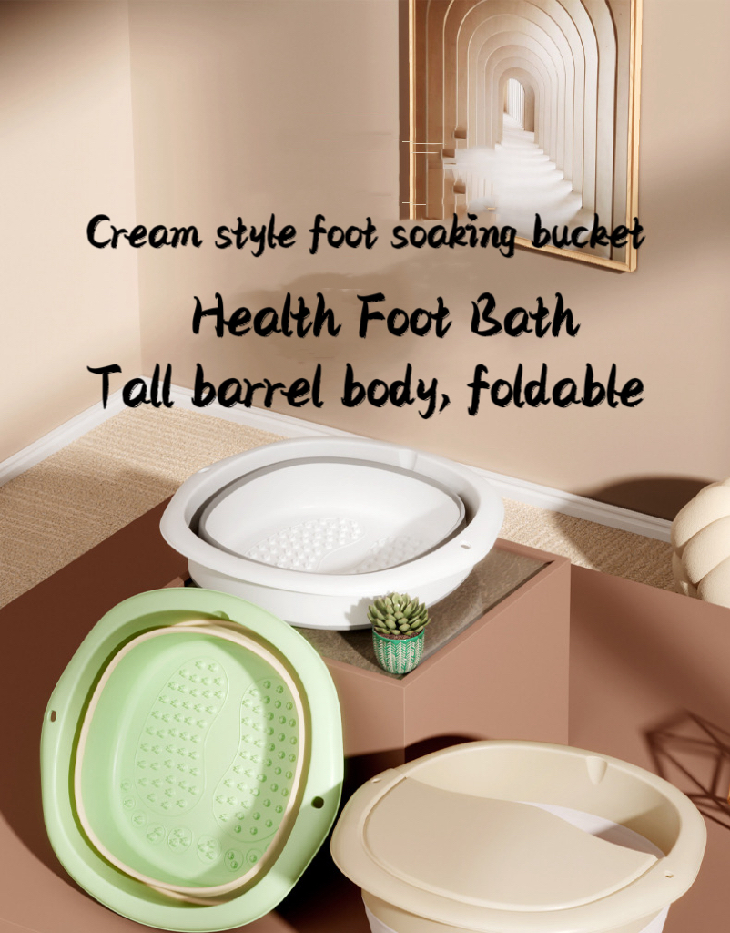 Foot Soaking Bucket With Cover Collapsible Large Capacity Household ...